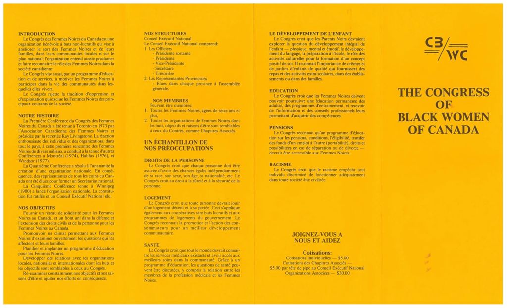 Congress of Black Women of Canada – Rise Up! Feminist Digital Archive